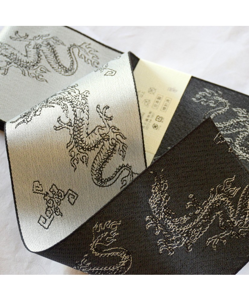 obi belt kakuobi dragon hitoe-made in Japan