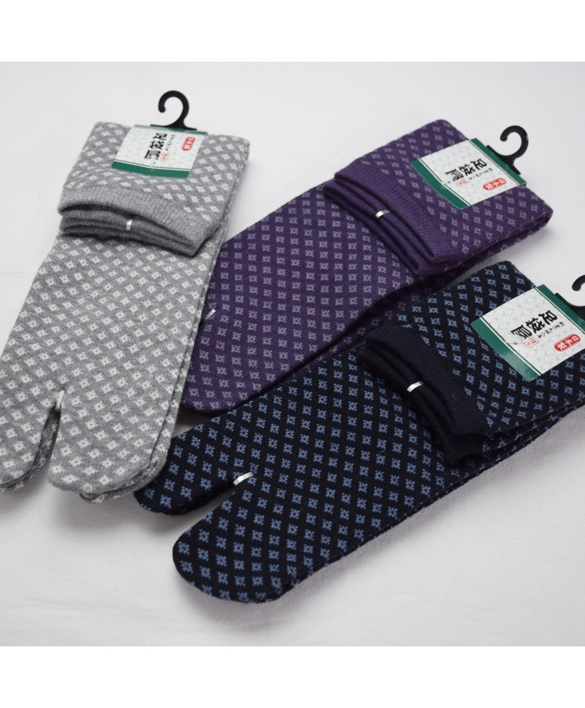 Tabi SHIBORI- Japanese black cotton socks. Retain heat, absorb moisture.