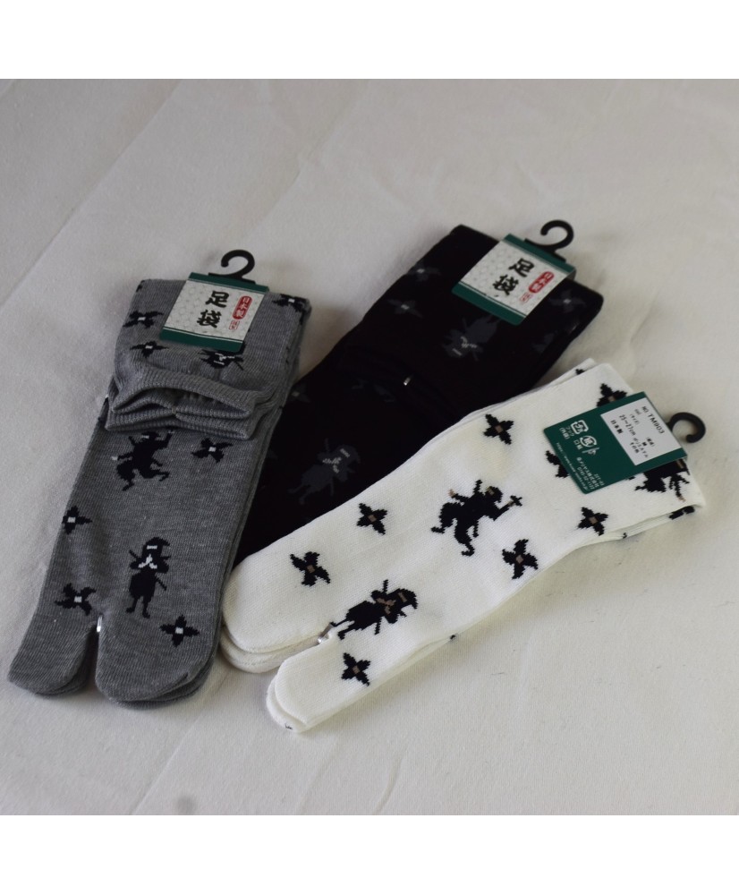 Tabi NINJA- Japanese black cotton socks.Retain heat, absorb moisture.