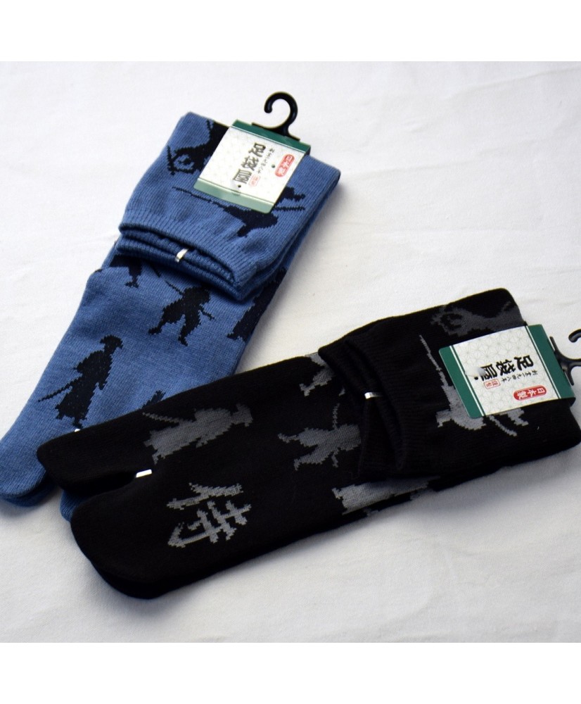 Tabi SAMURAI- Japanese black cotton socks. Retain heat, absorb moisture.