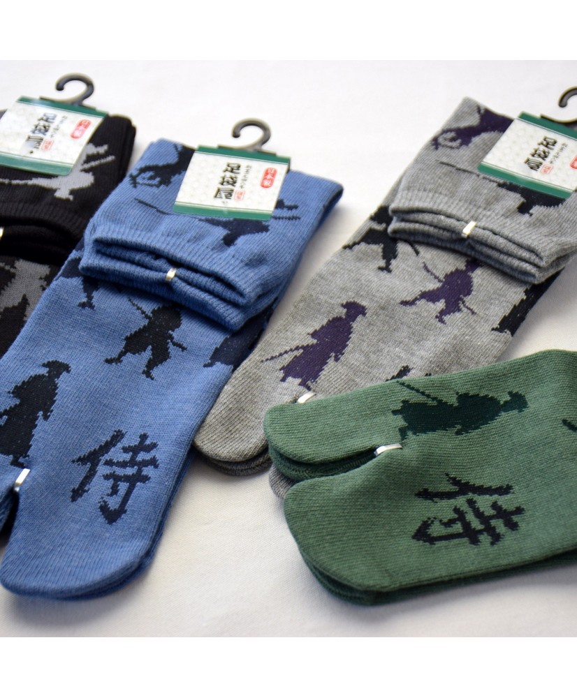 Tabi SAMURAI- Japanese black cotton socks. Retain heat, absorb moisture.