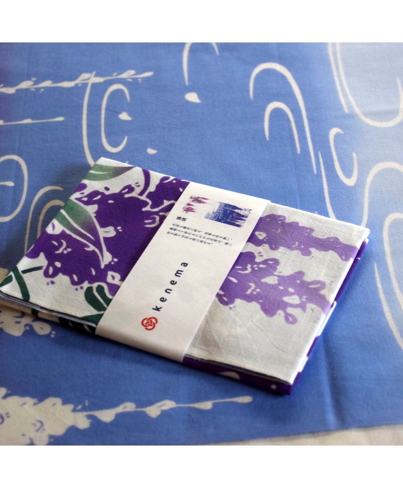 japanese tenugui towel FUJI KAGAMI-Wisteria & reflection in the water