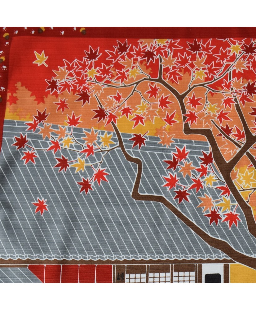 Furoshiki pequeño -La serie “Paseo del gato TAMA en otoño”