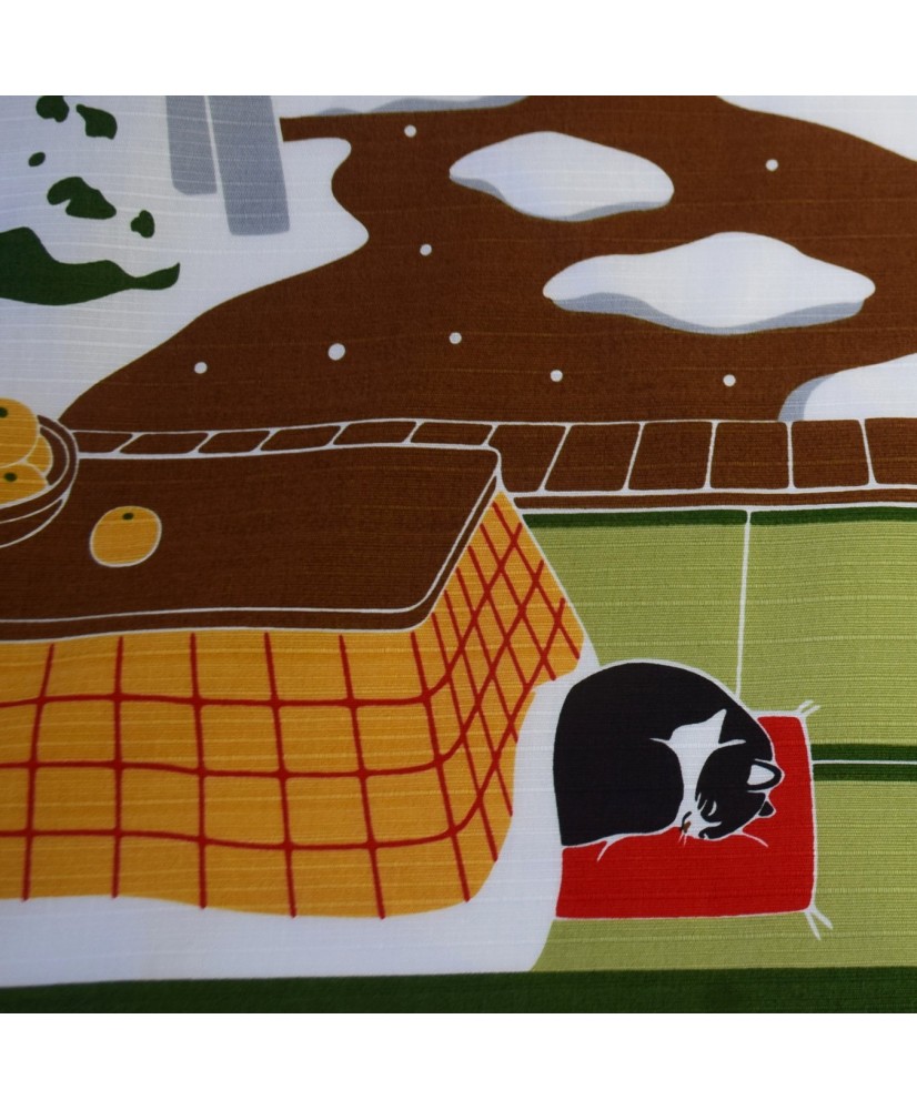 Furoshiki pequeño -La serie “Paseo del gato TAMA en invierno”