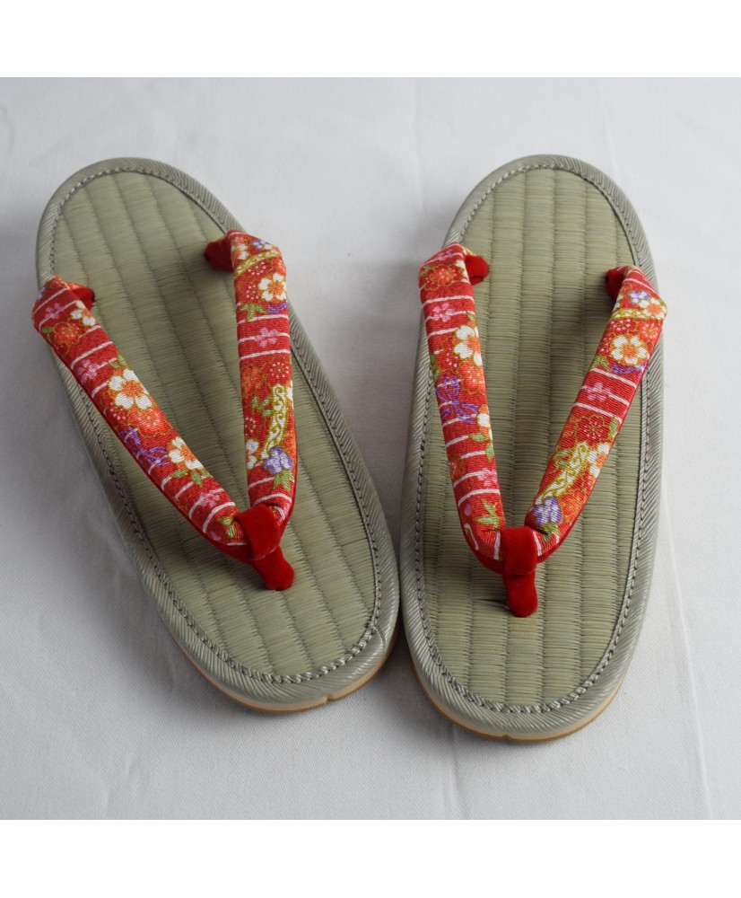 ZORI igusa sakura-cherry blossom japanese sandal