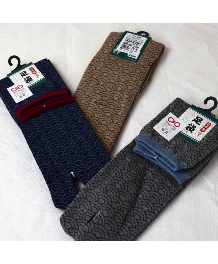 Tabi SEIGAIHA - Japanese cotton socks. Retain heat, absorb moisture.