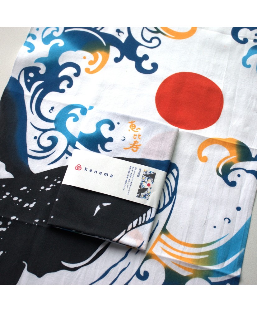 Tenugui serviette japonais EBISU KUJIRA