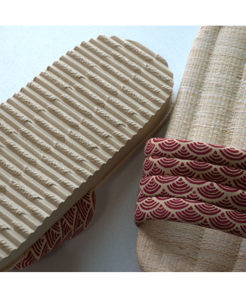 sandal-Japanese raffia sandal SEIGAIHA