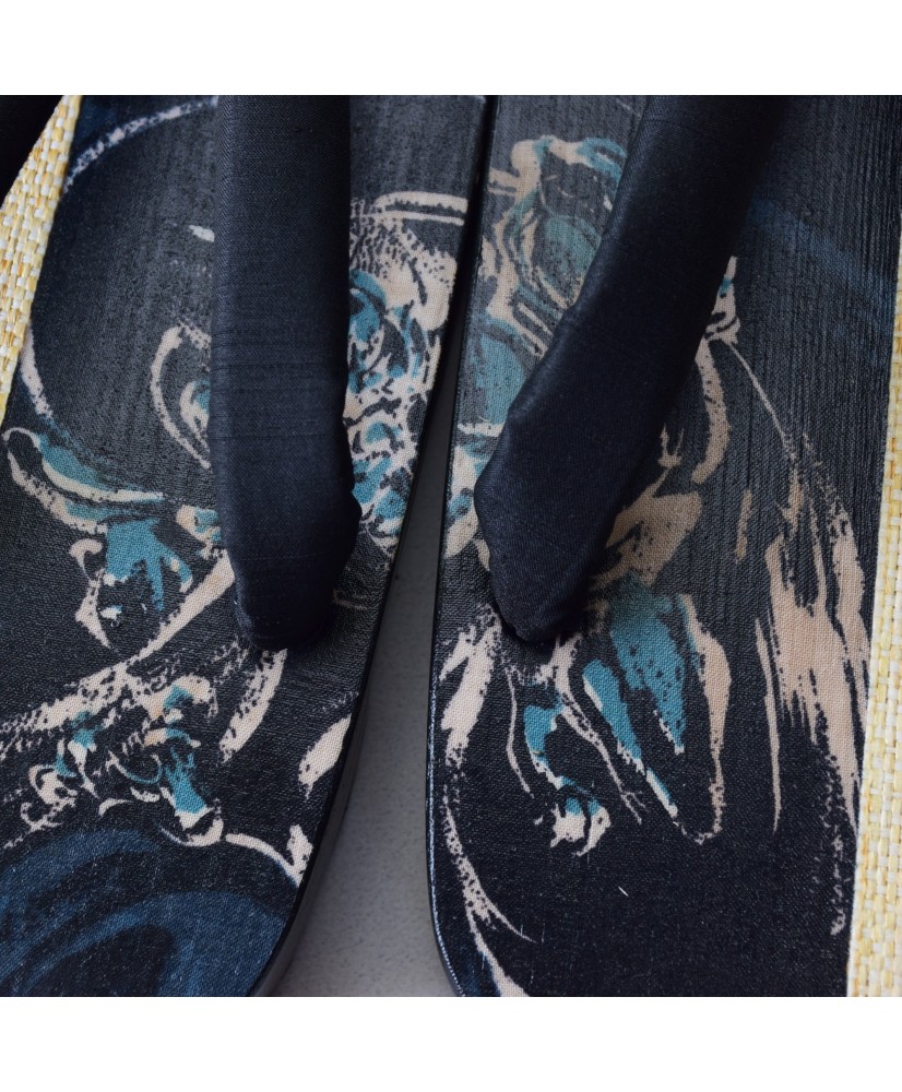 GETA NUNO BARI - Motif FUJI RAIJIN et GENJI MONOGATARI