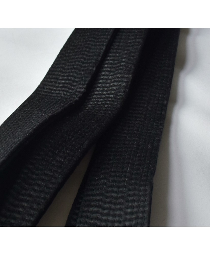 Iwata Shusu black belt (kuro obi) made in Japan. Very resistant fabric