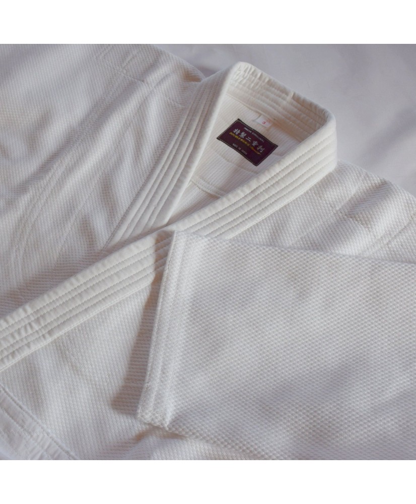 White jacket dogi kimono keikogi, Aikido uniform, brand Iwata, Japan.